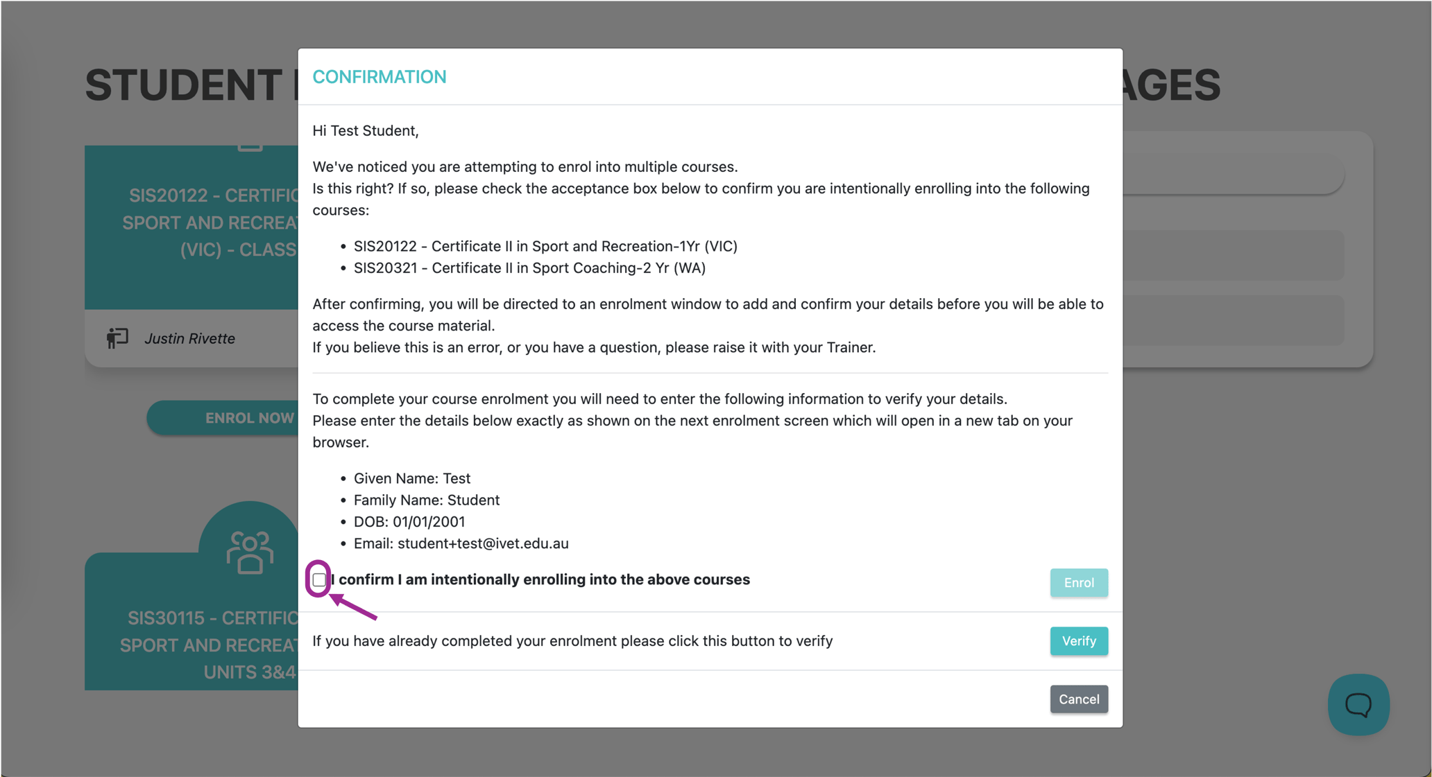 The Enrolment Form