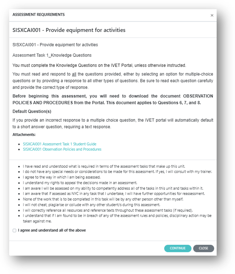 Accessing Your Assessments